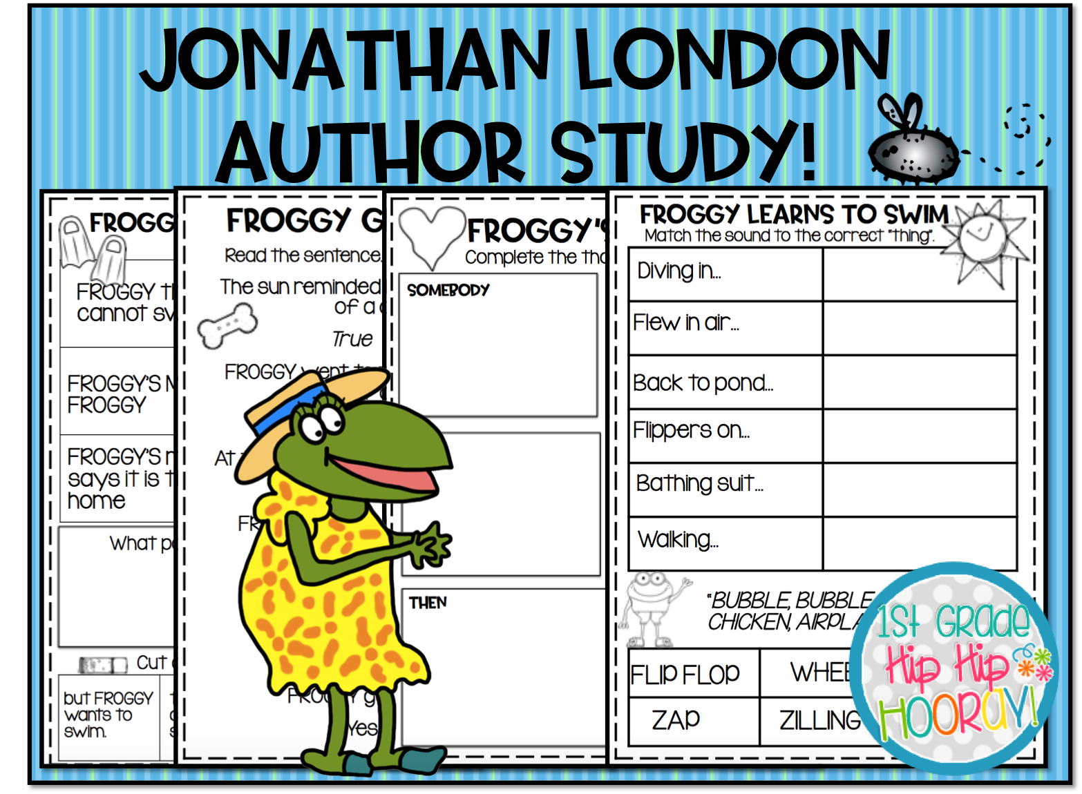 1st Grade Hip Hip Hooray!: Jonathan London Author Study
