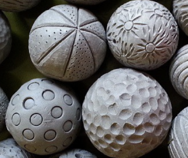 Baldauf BlogClaYrt: Clay Rattle Ball with Texture