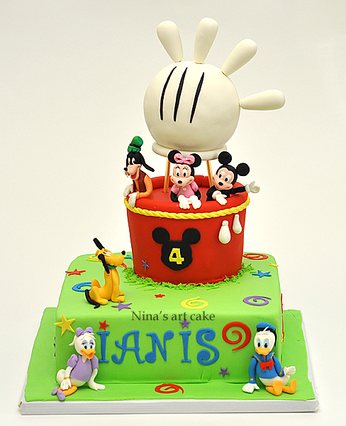 Nina's Art Cake: Tort Mickey Mouse balloons