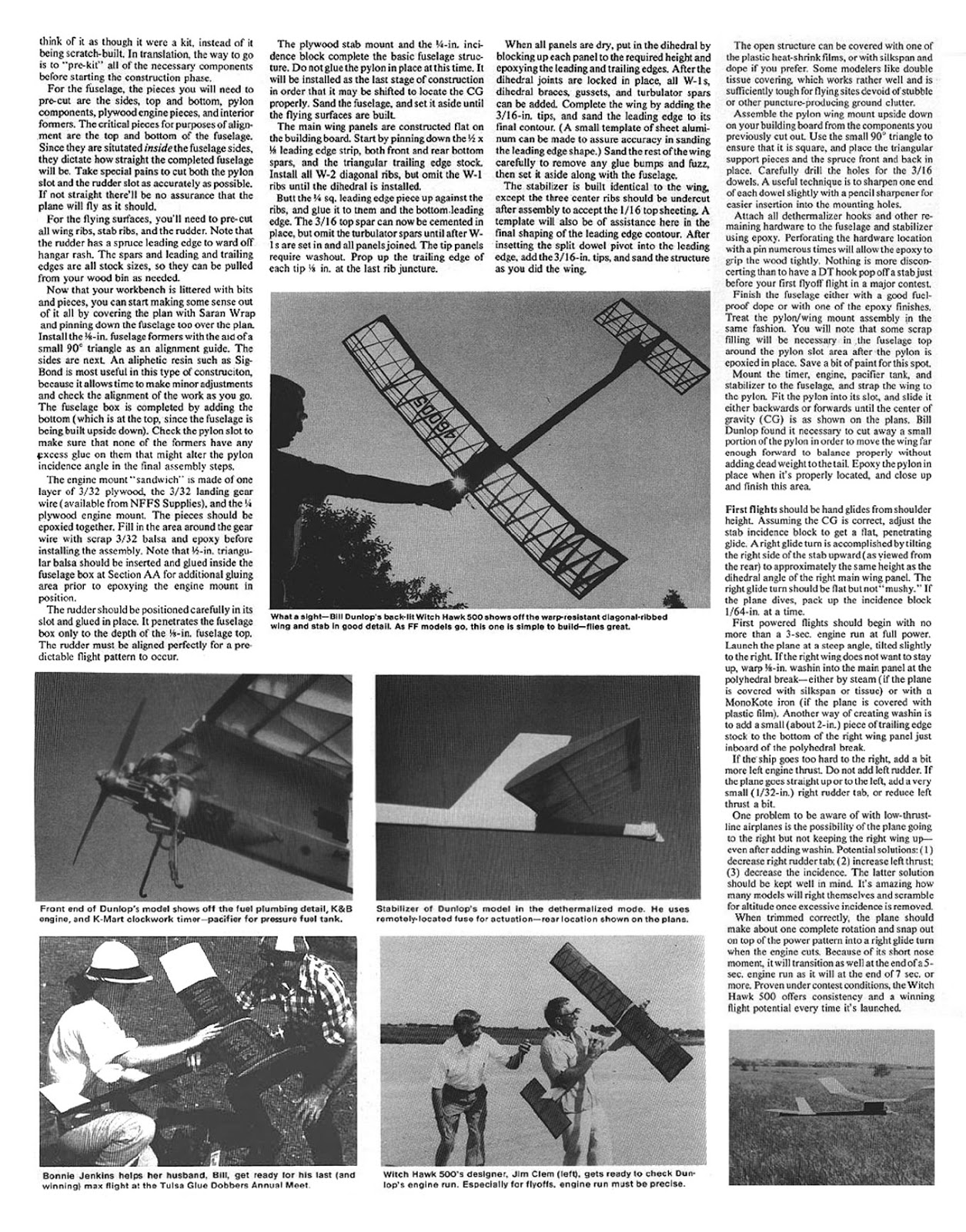 Volar Libremente - Free Flight Models Airplanes: WITCH HAWK 500 de Jim Clem