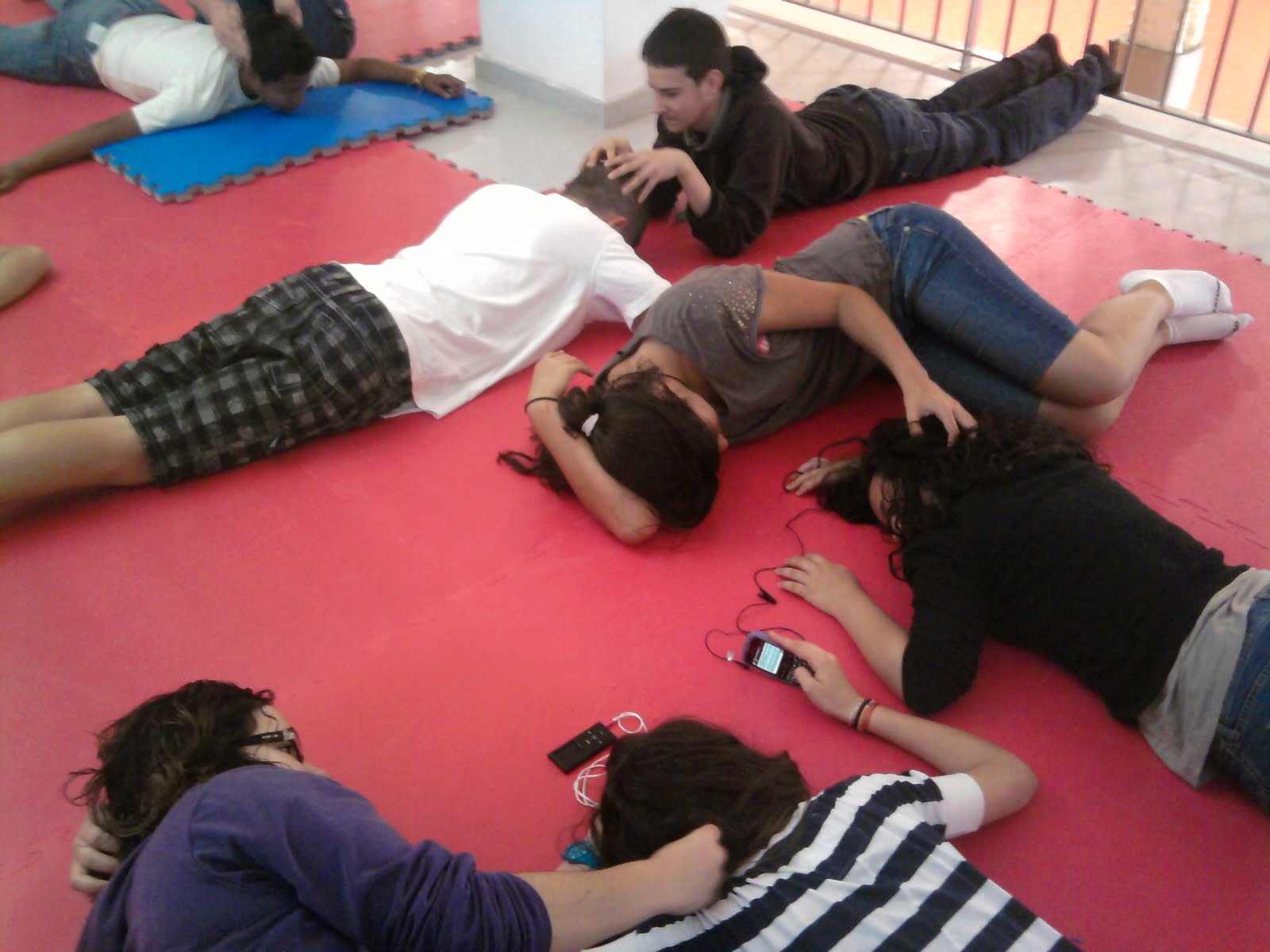 Community Service : Massage - giving each other a rub.