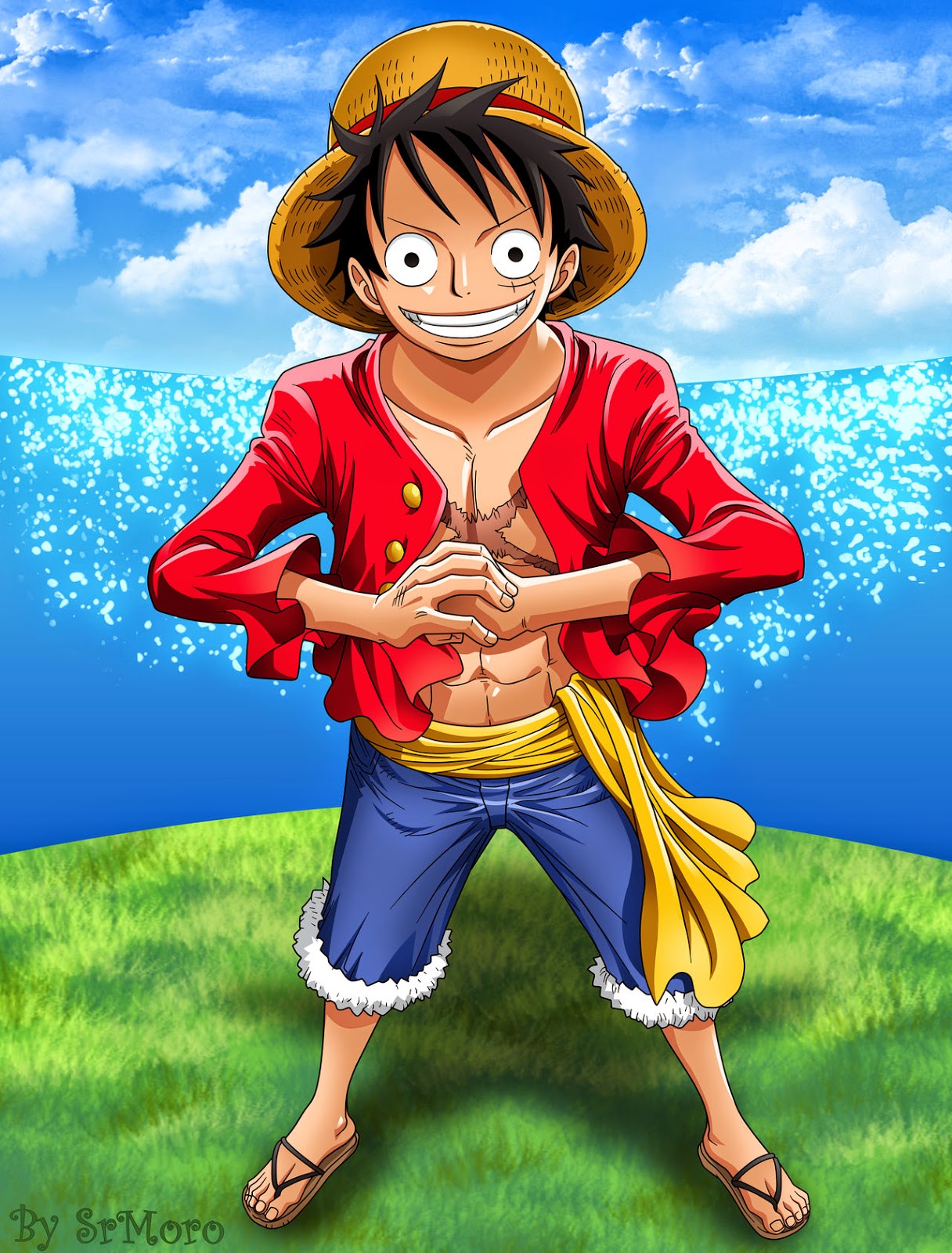 luffy happy ~ wallpaper