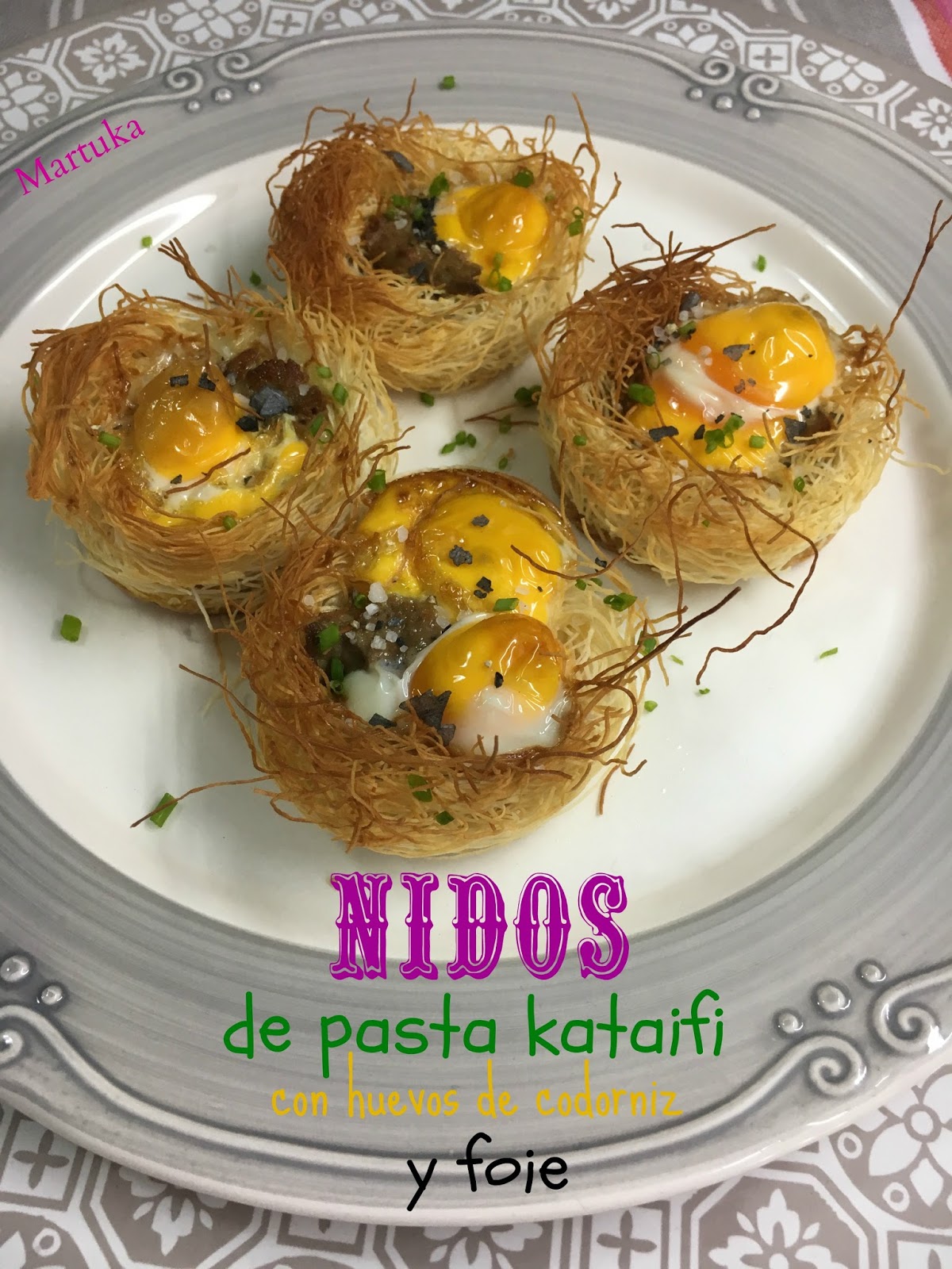 Las recetas de Martuka: Nidos De Pasta Kataifi Con Huevos De Codorniz Y ...