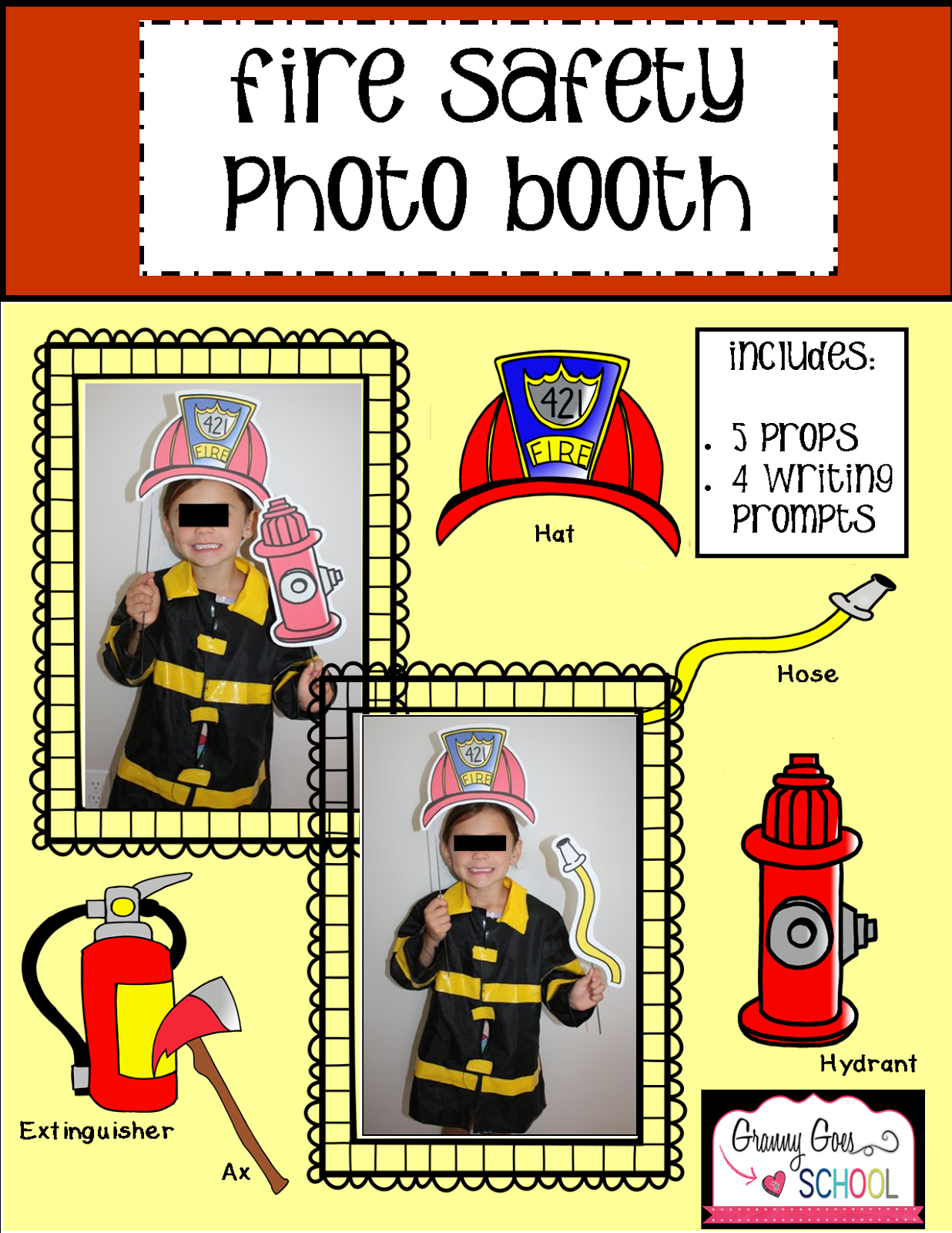 Granny Goes to School: Fire Safety Week: Photo Booth