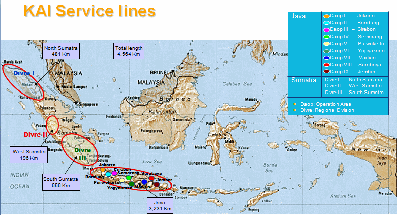 Indonesia Railway Map