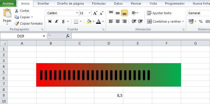 excel n' cia: Combinar colores en la celda