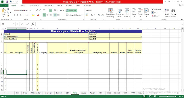 Project Management Template Excel