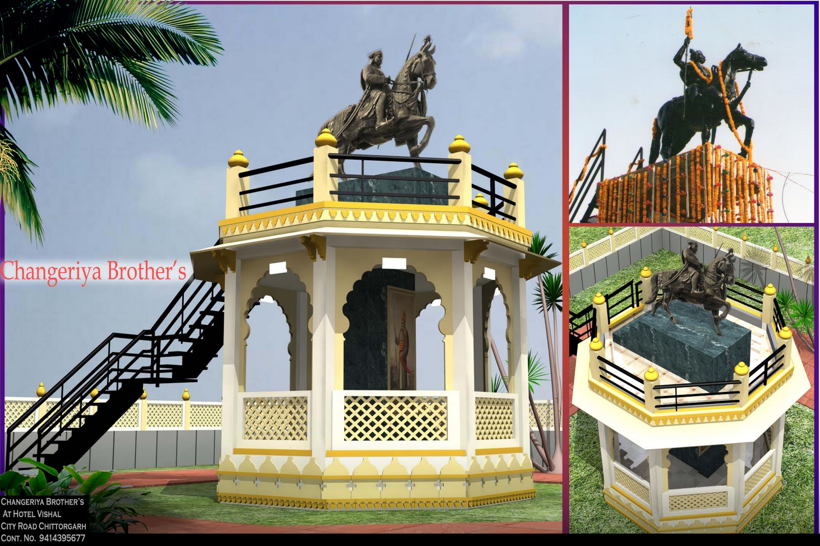 Maharana Pratap Statue 3d Model