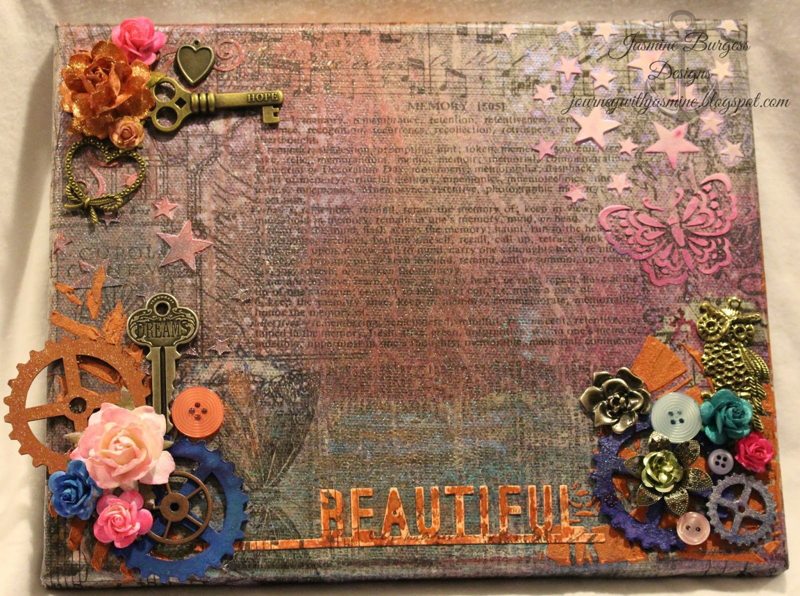 journeywithjasmine: Steampunk Mixed Media Canvas