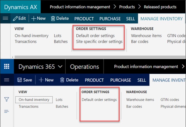Default order setting on items has changed in D365 - D365 F&O Solutions