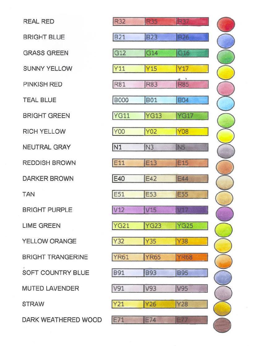 Michelle's MBellishments: Basic Copic Colors -Starter Suggestions