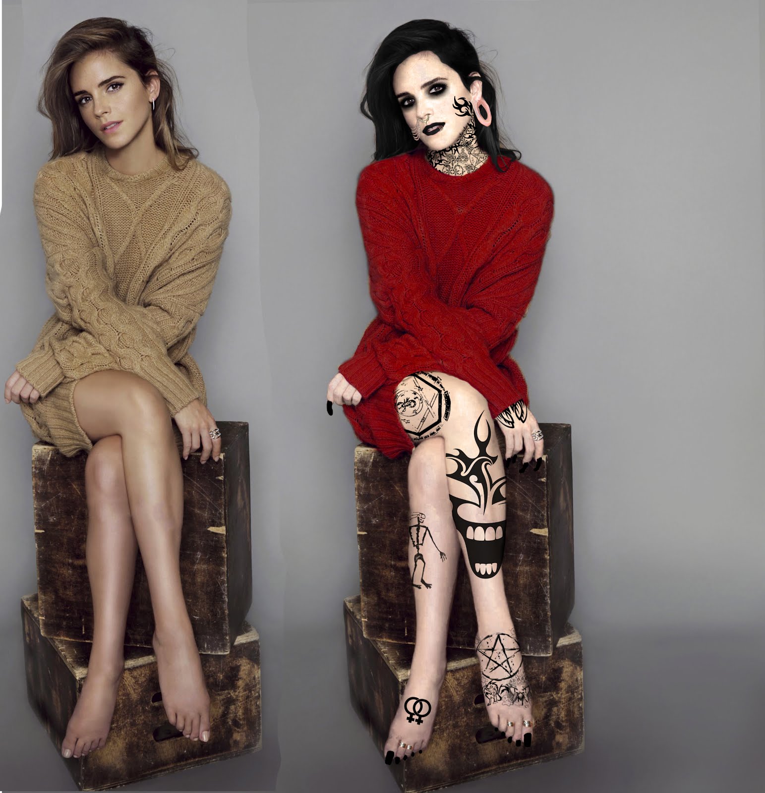 Enfetisha: Emma Watson - goth transformation! (by request) Enfetisha: Emma Watson - goth transformation! (by request)