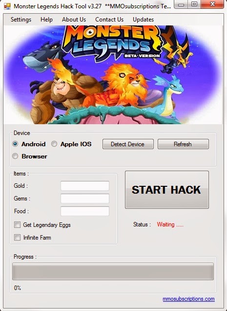 Monster Legends Hack 2014