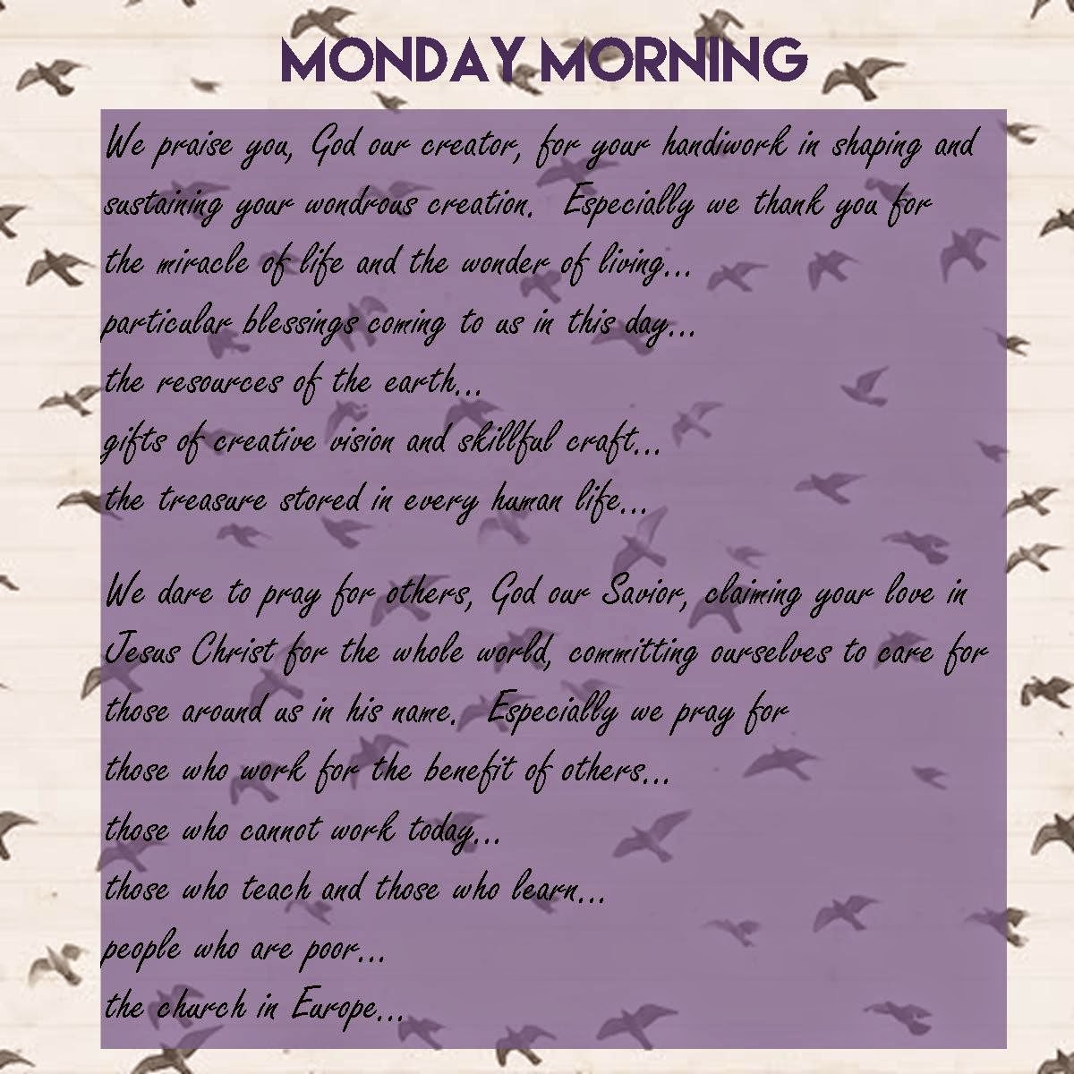 Westside Christian Woman: Prayer Challenge: Monday Morning