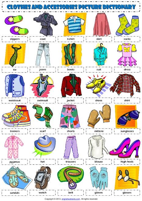 Starter English Course Part 2: Topic 7.4.- Vocabulary about clothes