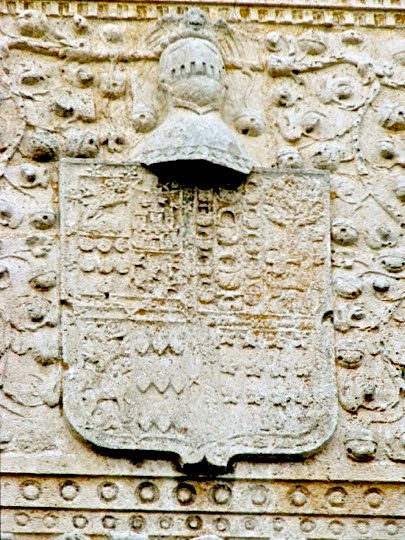 Coat of arms of Hernán Cortés, granted to him in 1525 by the King of ...