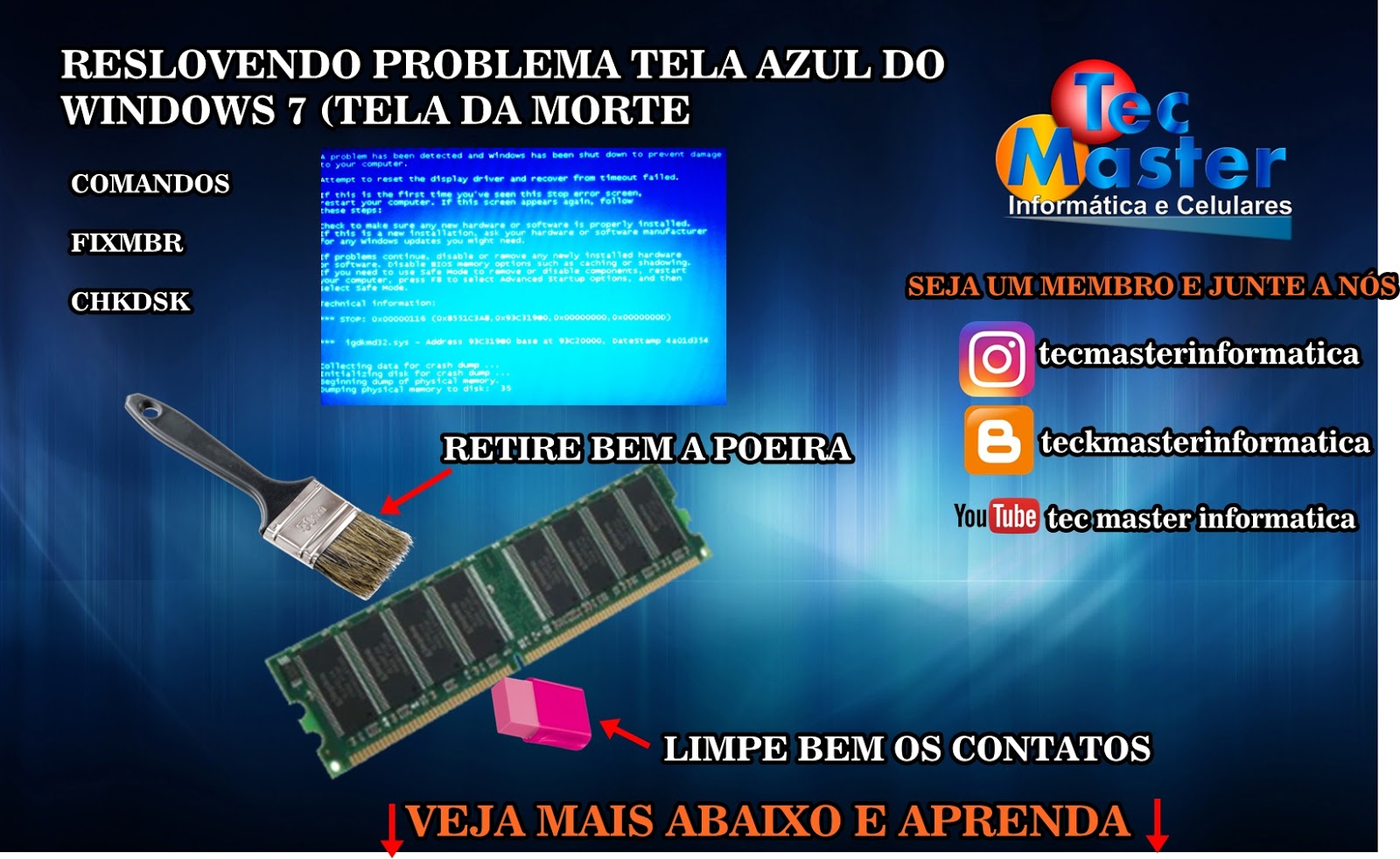 DICAS DE COMO RESOLVER O PROBLEMA DA TELA AZUL NO WINDOWS CONHECIDA ...