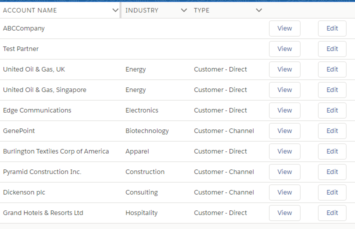 lightning:datatable with buttons in Salesforce – InfallibleTechie