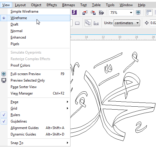 Memanfaatkan Outline Pen Untuk menggambar Kaligrafi di CorelDRAW ...