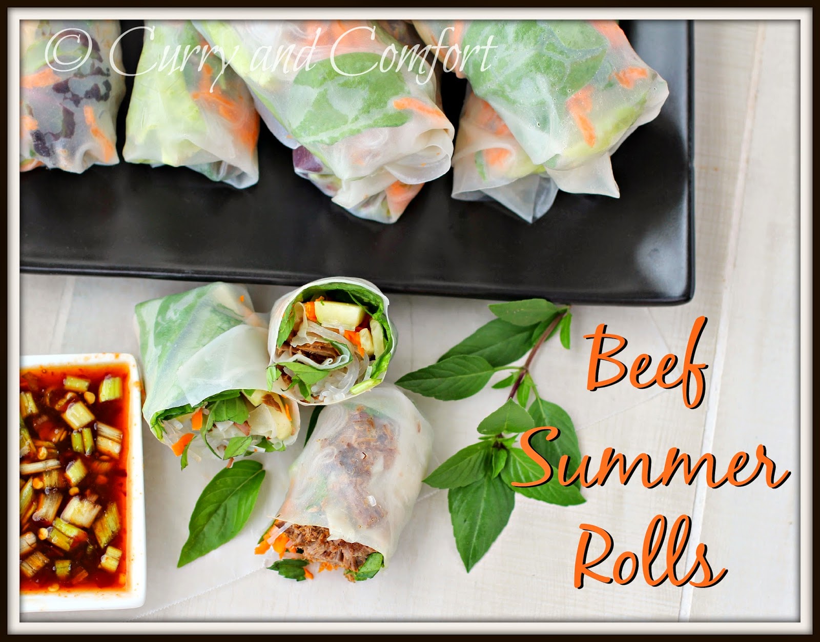 Kitchen Simmer: Beef Summer Rolls with Spicy Dipping Sauce