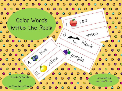 A Teacher's Touch: Color Words Write the Room