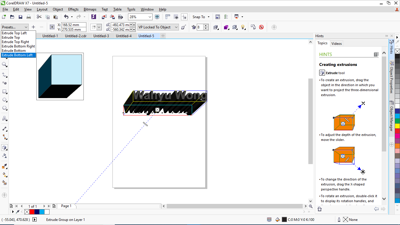 Cara mudah membuat text 3D di Corel Draw | Mengatasi Masalah Tanpa Solusi