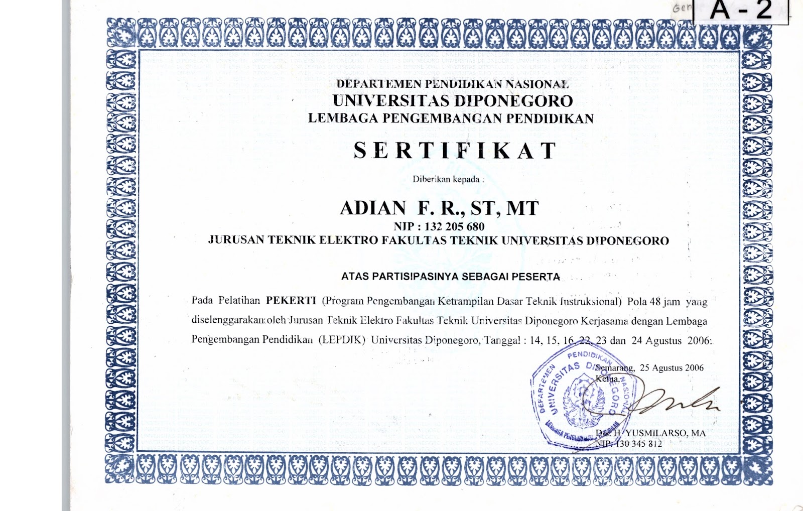 sertifikat pelatihan - wood scribd indo