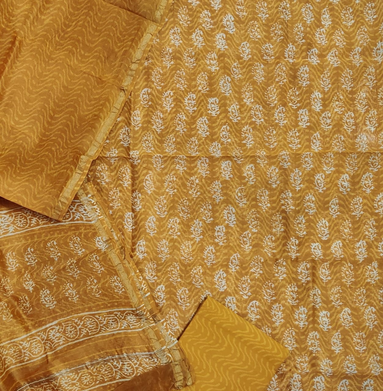 Chanderi silk dress materials