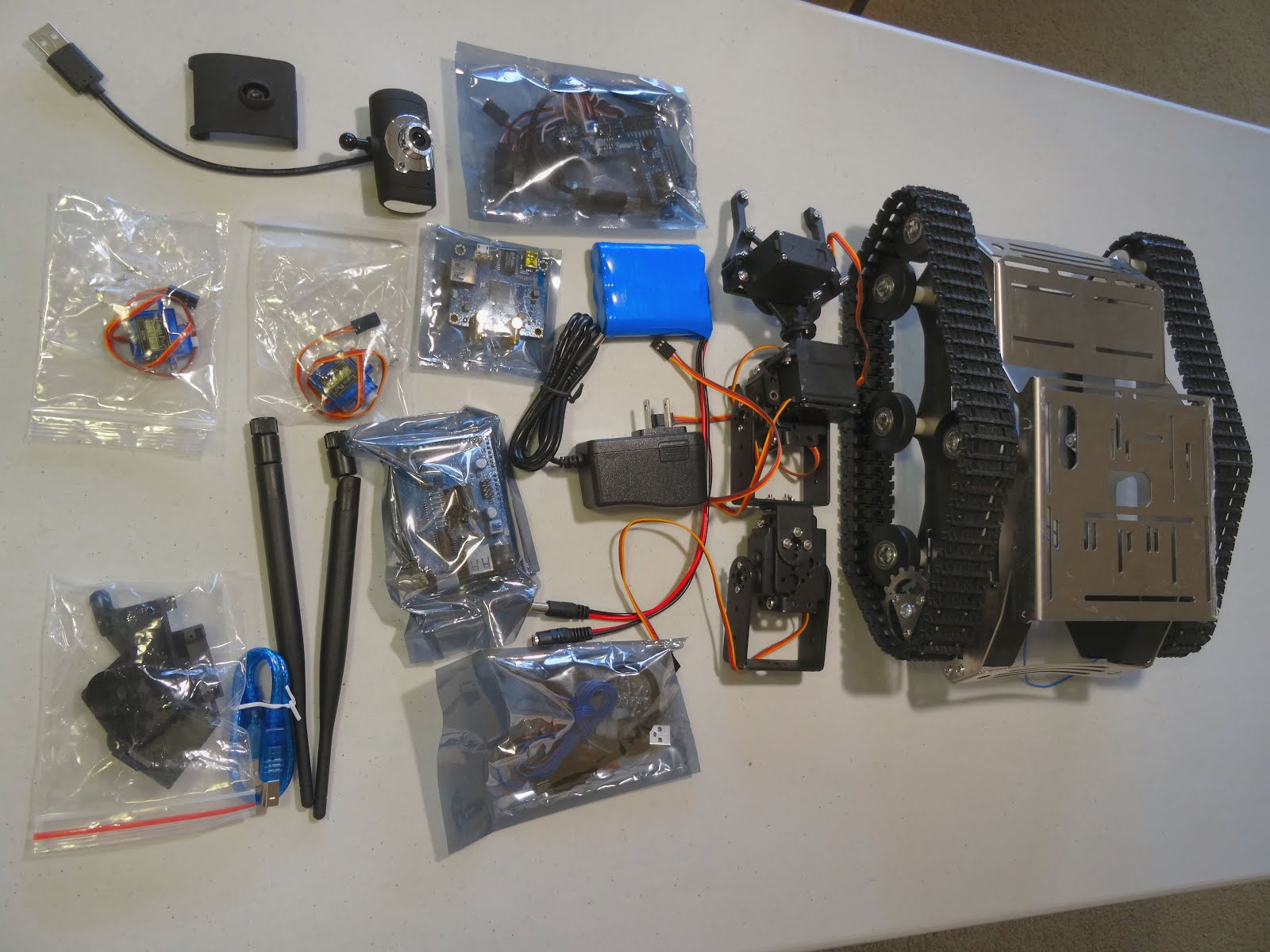 Mitov Software: Received a really cool Remote WiFi Robot with Camera and 4 servos Manipulator ...