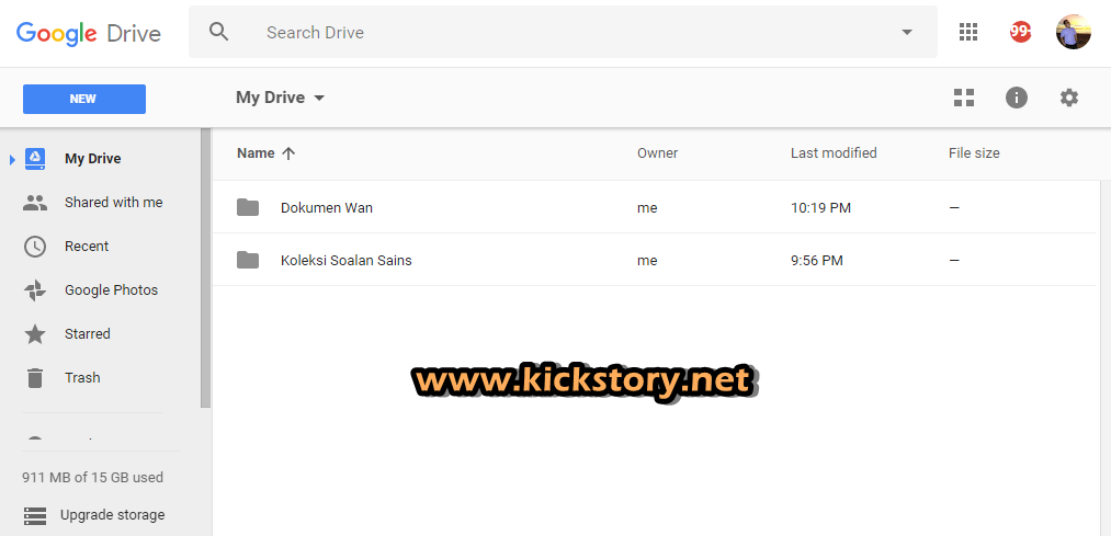 Simpan Fail Dalam Google Drive