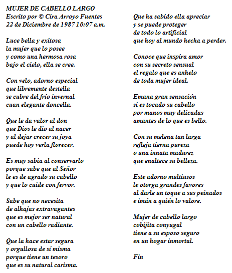 Galería de escritos virtuales Cira Arroyo Fuentes: Poema "Mujer de ...