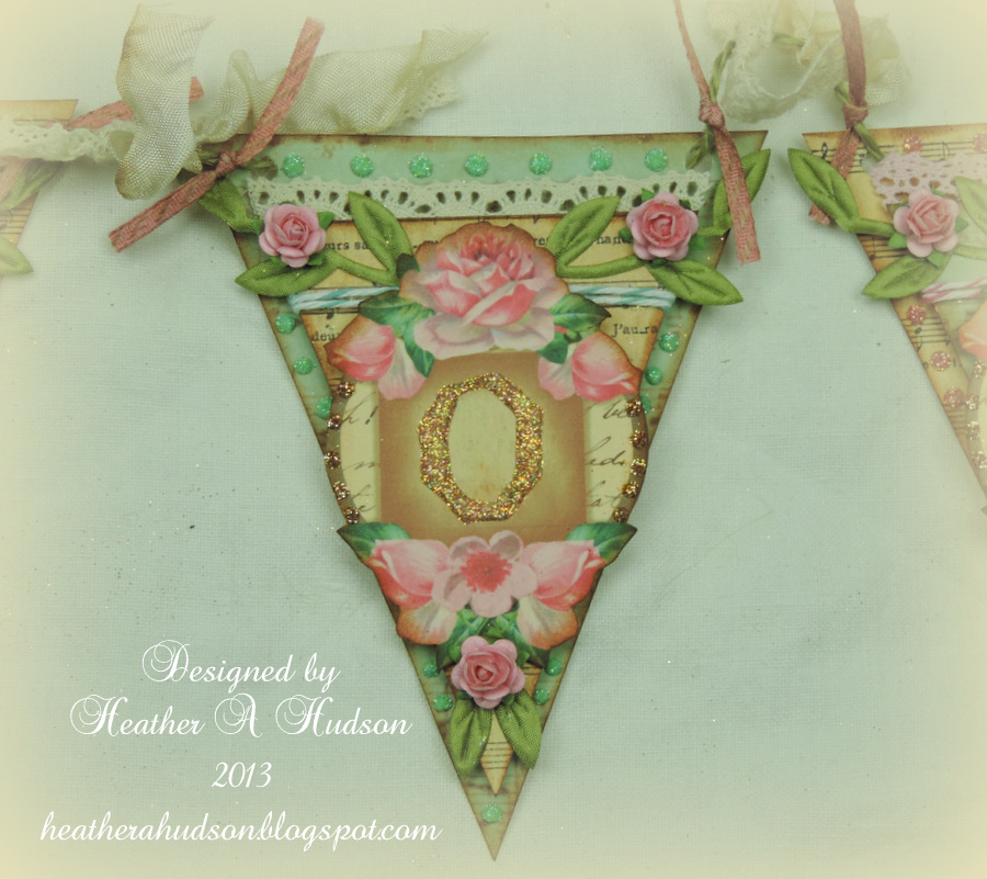 Heather A Hudson: Vintage Shabby Rose Banner Tutorial with Really ...