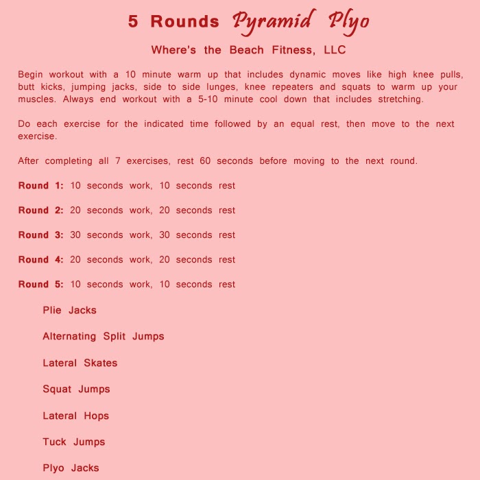 Plyometrics and a 5 Round Pyramid Workout