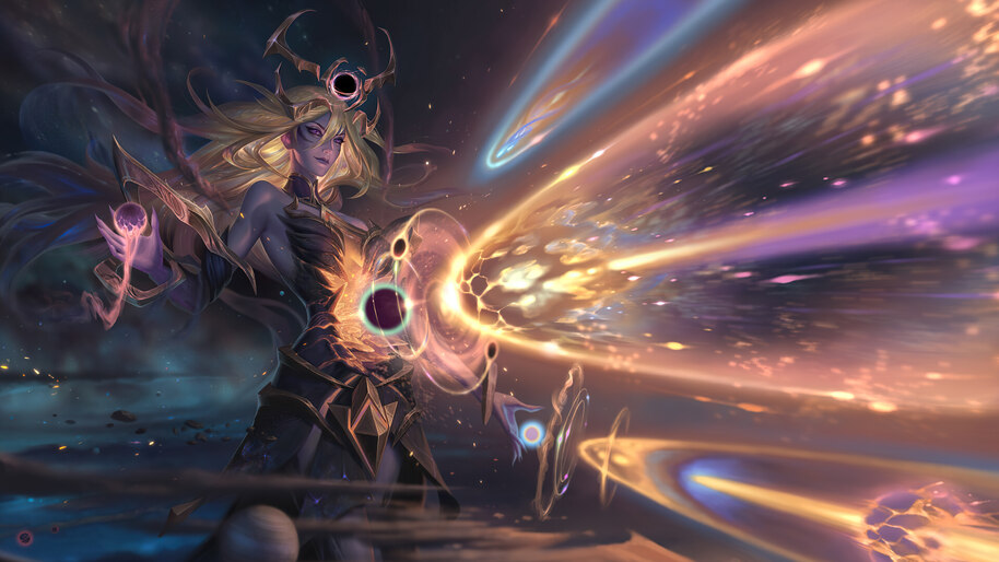 Lux, Dark Cosmic, LoL, 4K, #7.1812 Wallpaper PC Desktop