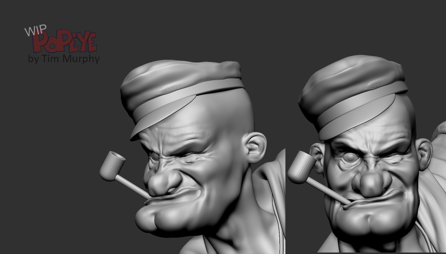 Tim Murphy 3D Artist Blog: WIP - Popeye Pose