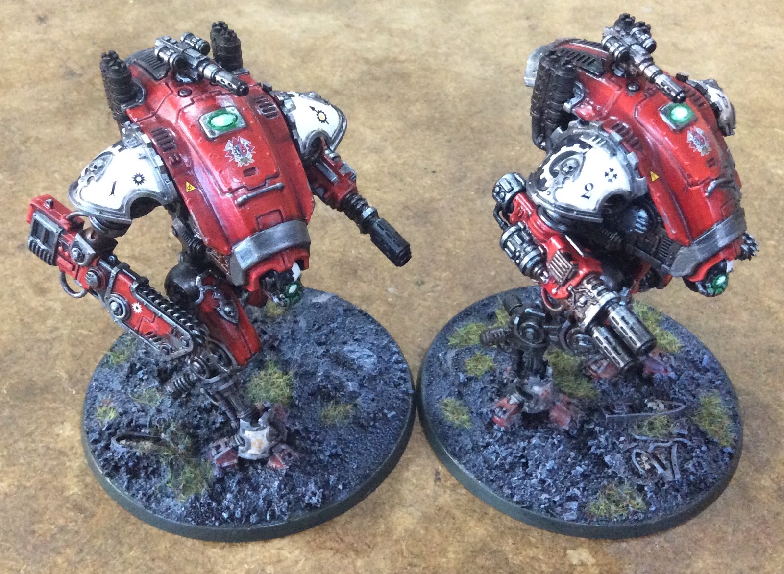 Redtoof's Mostly 40K Blog: Armiger Warglaives done!