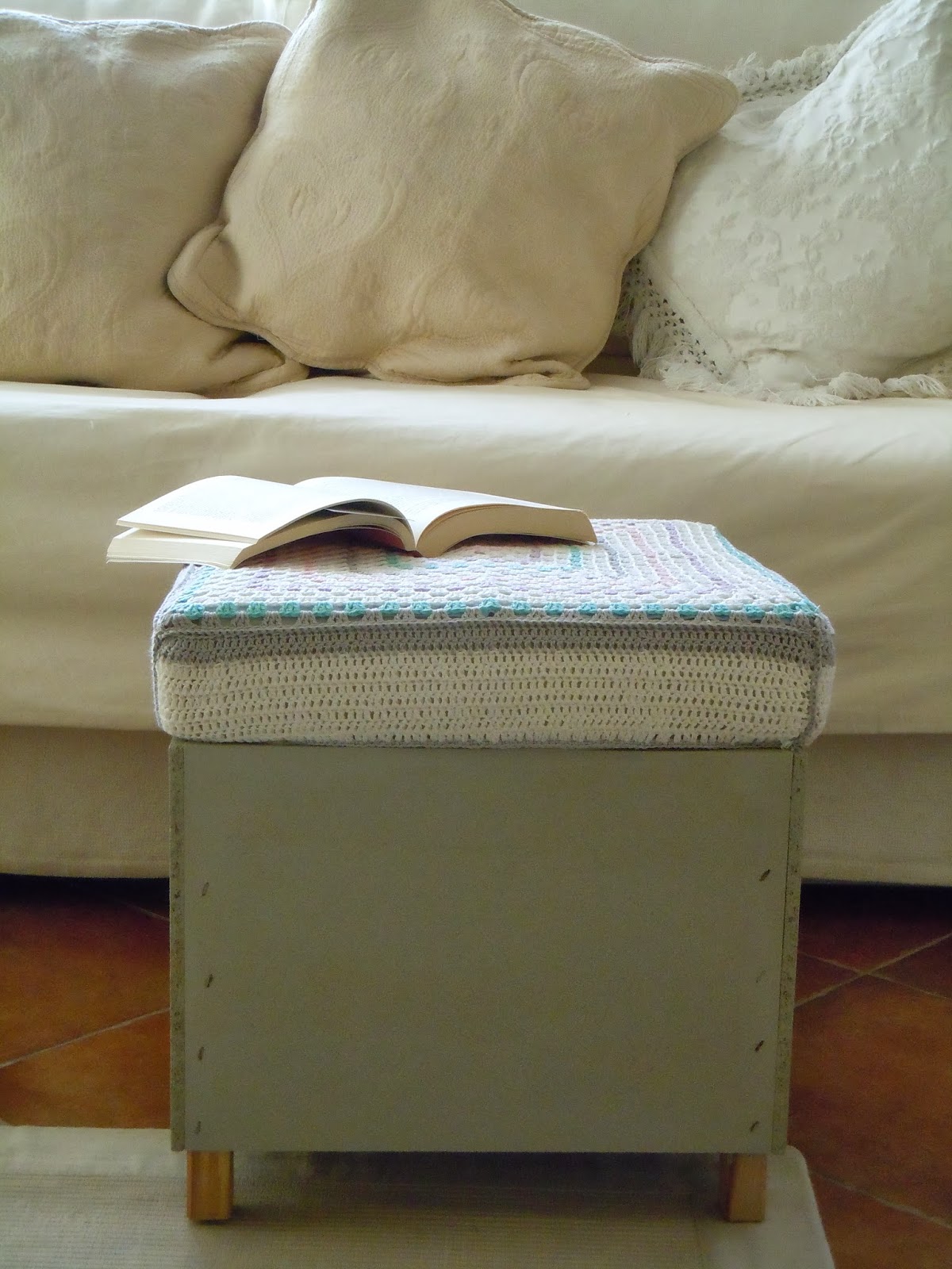 Le idee migliori mi vengono di notte: Pouf ikea - before and after