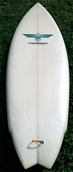 : Board Collector: A pre-Rusty, Rusty twin fin for Rusty.