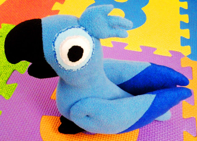 Wykrój - papuga BLUE - RIO | Agula Handmade