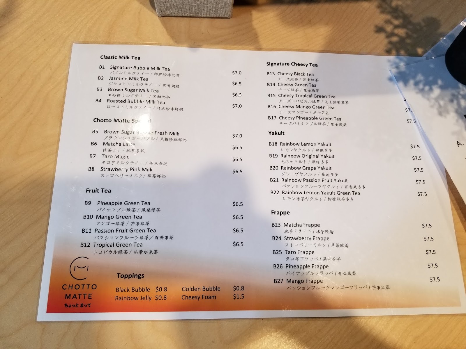 Espresso & Matcha: Chotto Matte - Brisbane CBD