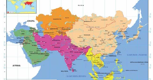 Letak dan Luas Benua Asia