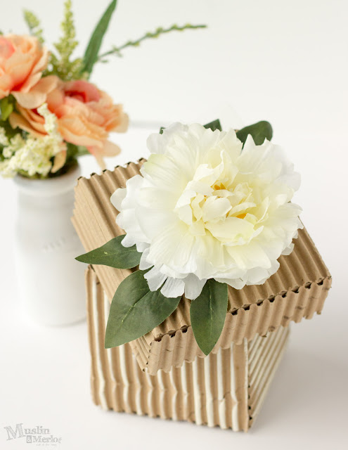 DIY Corrugated Cardboard Gift Box - Muslin and Merlot
