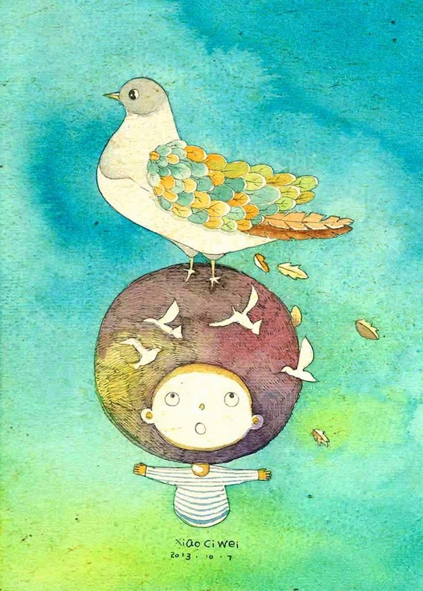 Pinzellades al món: Les il·lustracions de Xiao Ci Wei: xiquets plens d ...