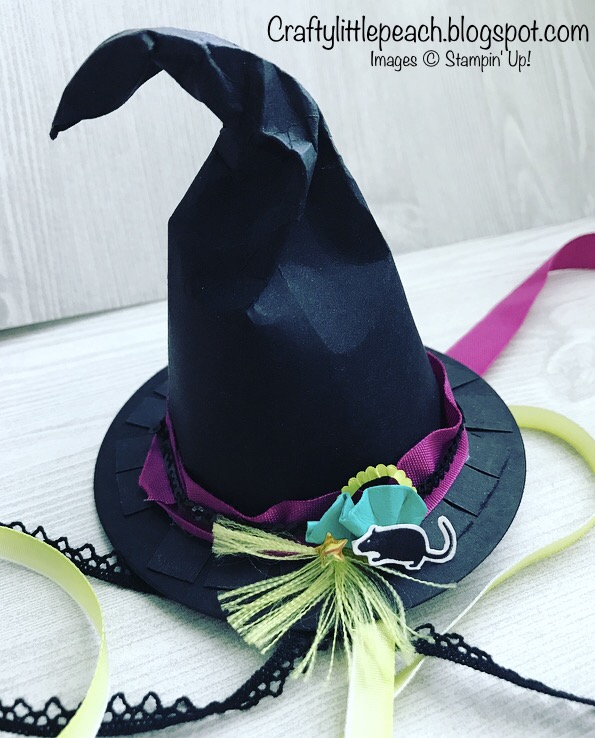 Crafty Little Peach: Spooky Cat Halloween Treat Bag and Witch's Hat