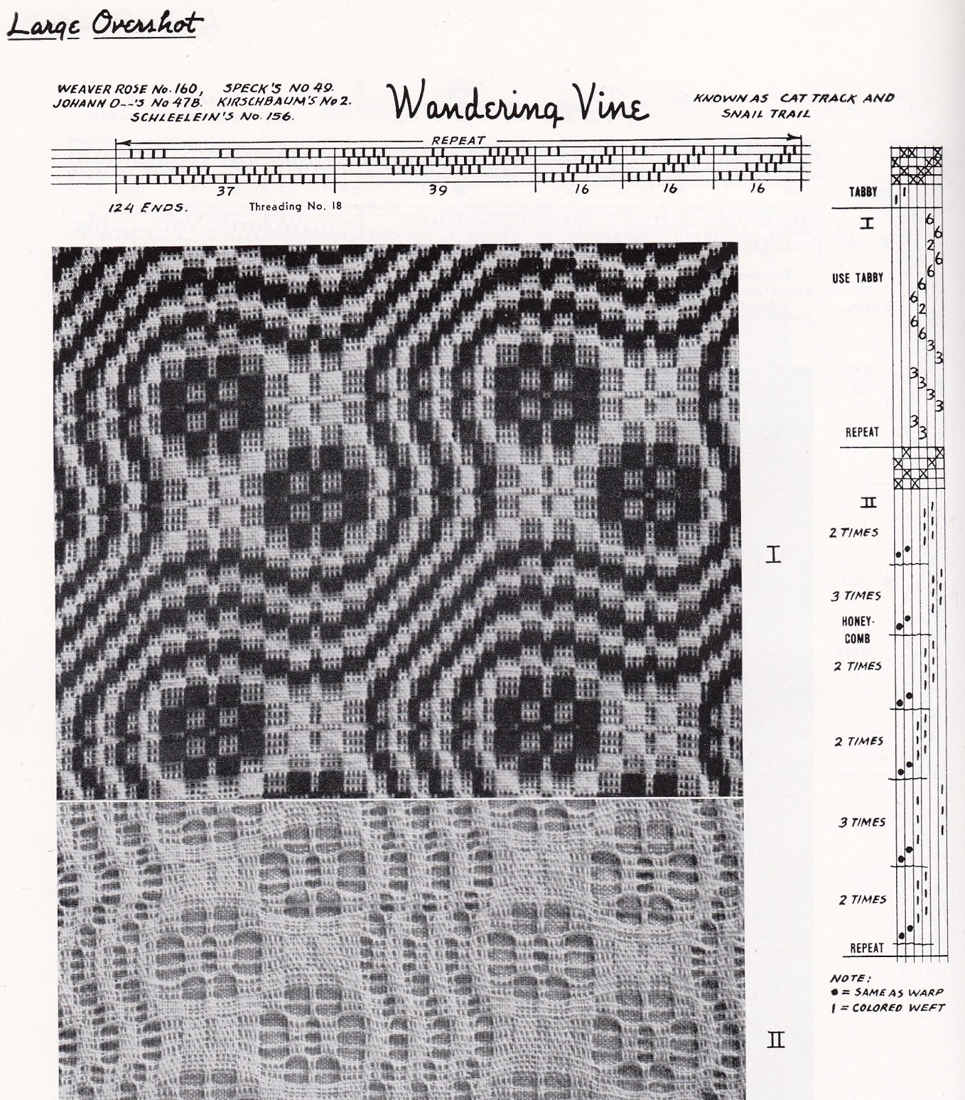 Durham Weaver: Traditional handtowels Cat Track and Snail Trail