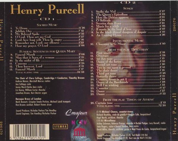 Baroque Music: Henry Purcell Sacred Music. C majeur