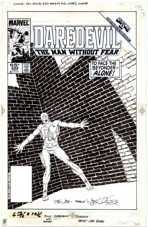 ARTCOMICenventa: Sobre el color de la portada para DAREDEVIL #233