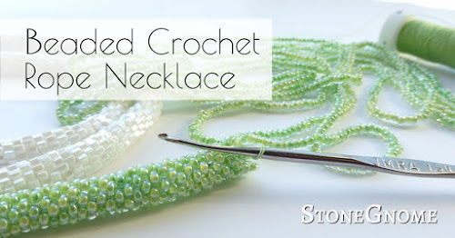 Beaded Crochet Rope Necklace - StoneGnome