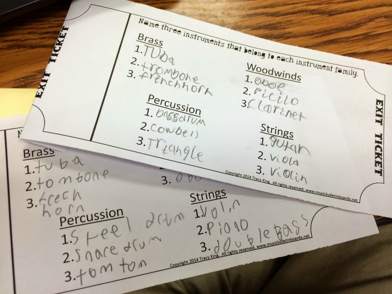 Mrs. King's Music Class: Introduction to Exit Tickets