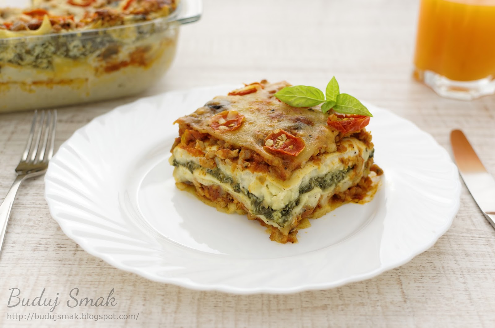 Buduj Smak: Lazania z mięsem i szpinakiem